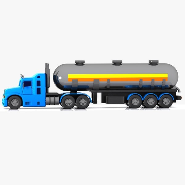 cartoon tank tanker 3d model