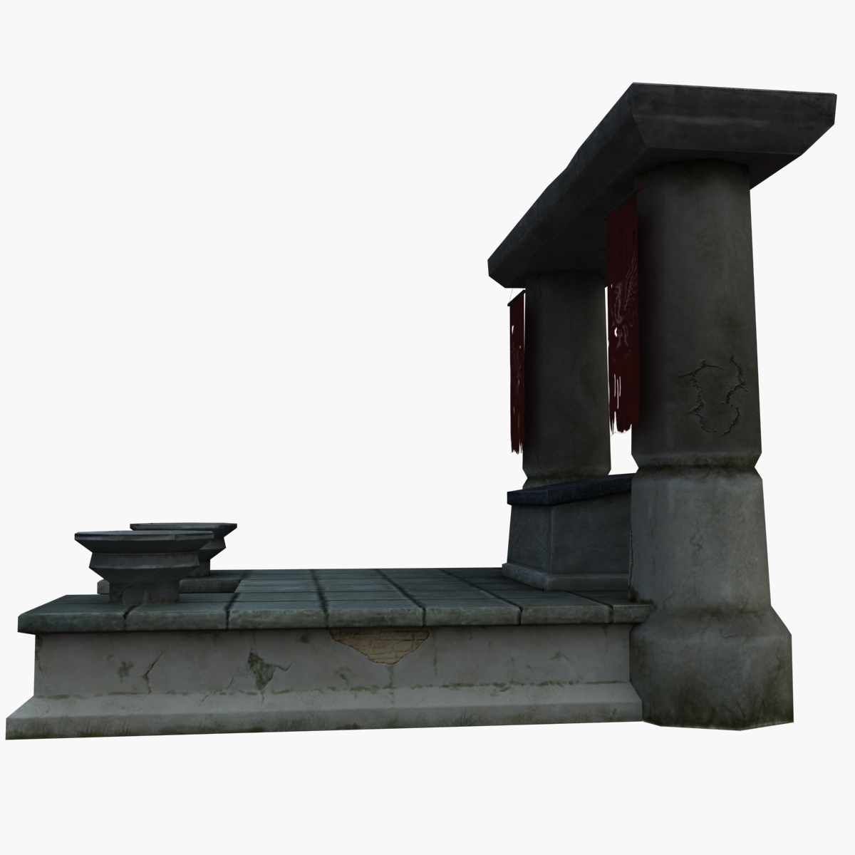 3d ancient altar model