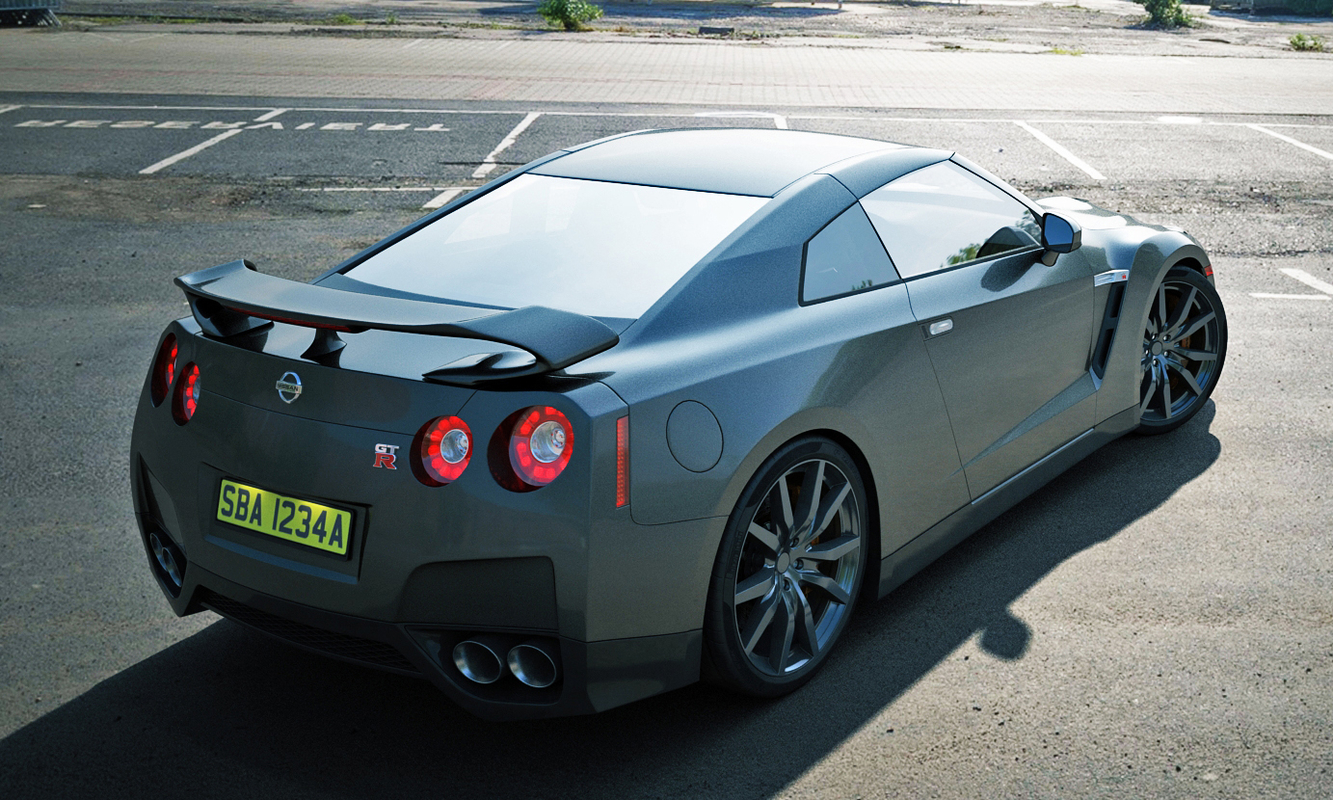 3d nissan gtr model