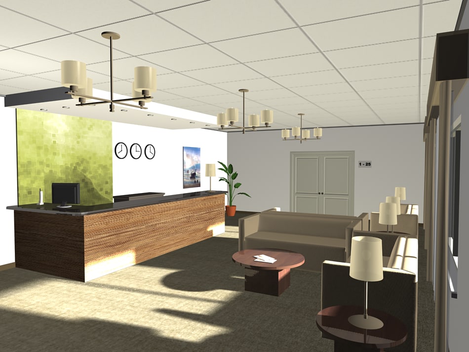 3dsmax hotel reception