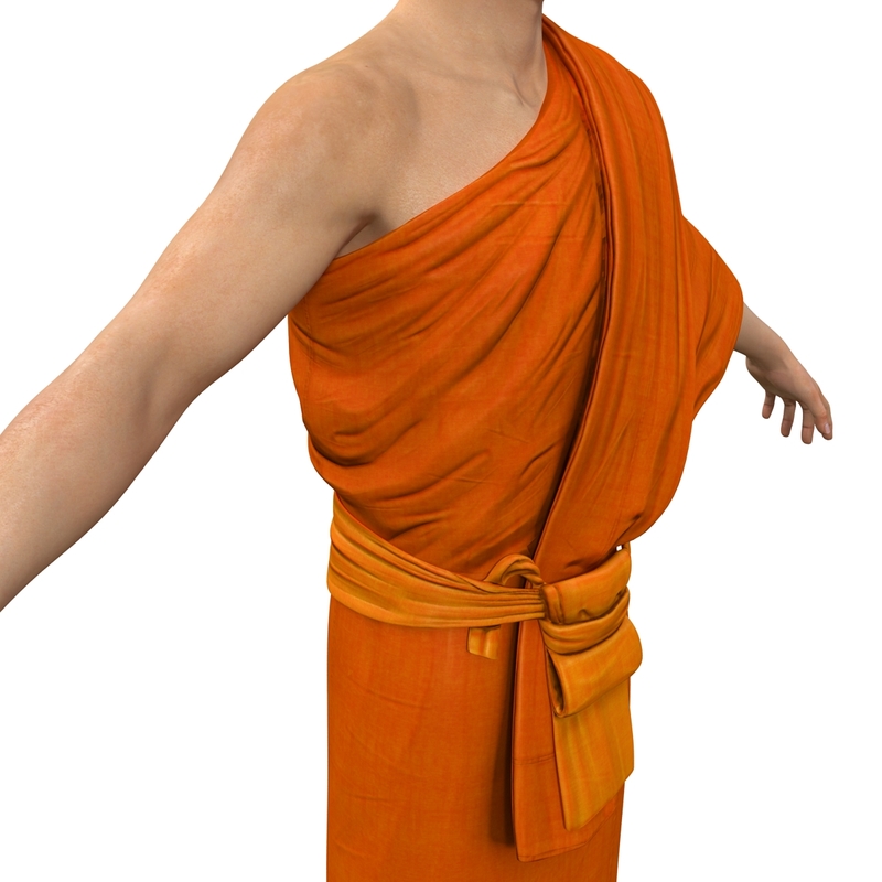 3d model buddhist monk