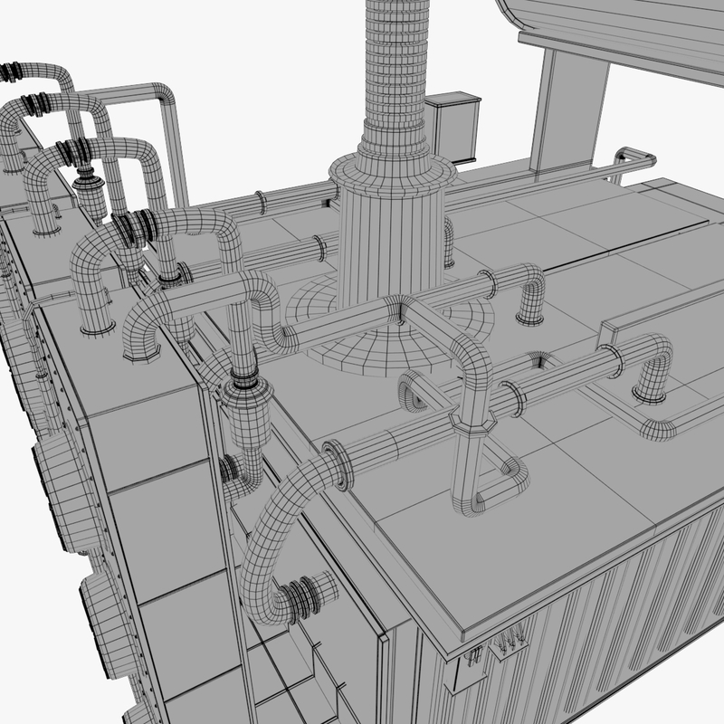 3d electrical transformer model