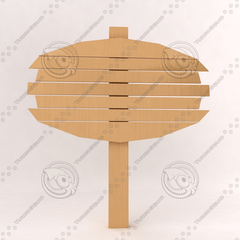 3d model sign board