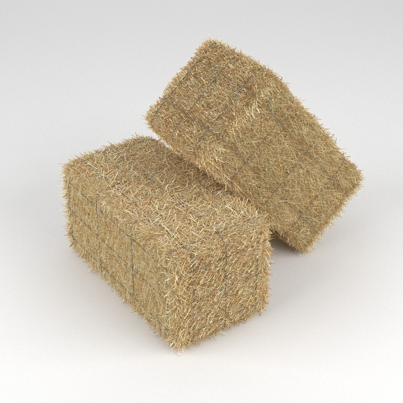 3d model hay bales realistic