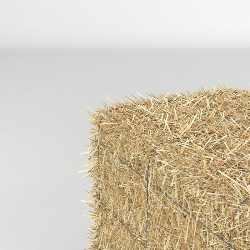 3d model hay bales realistic