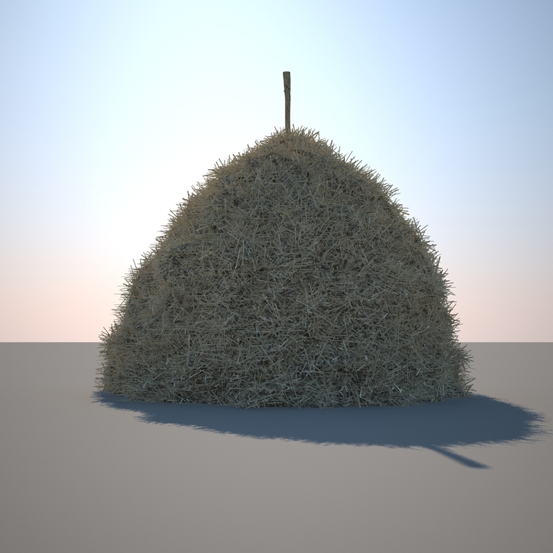 3d model hay bales realistic