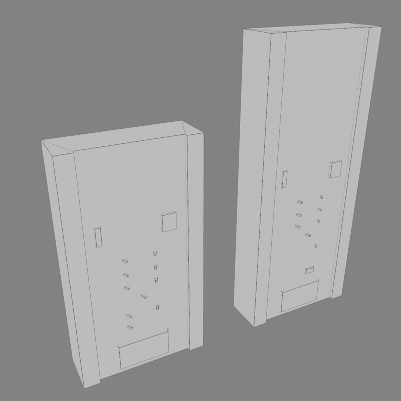 electrical boxes 3d obj