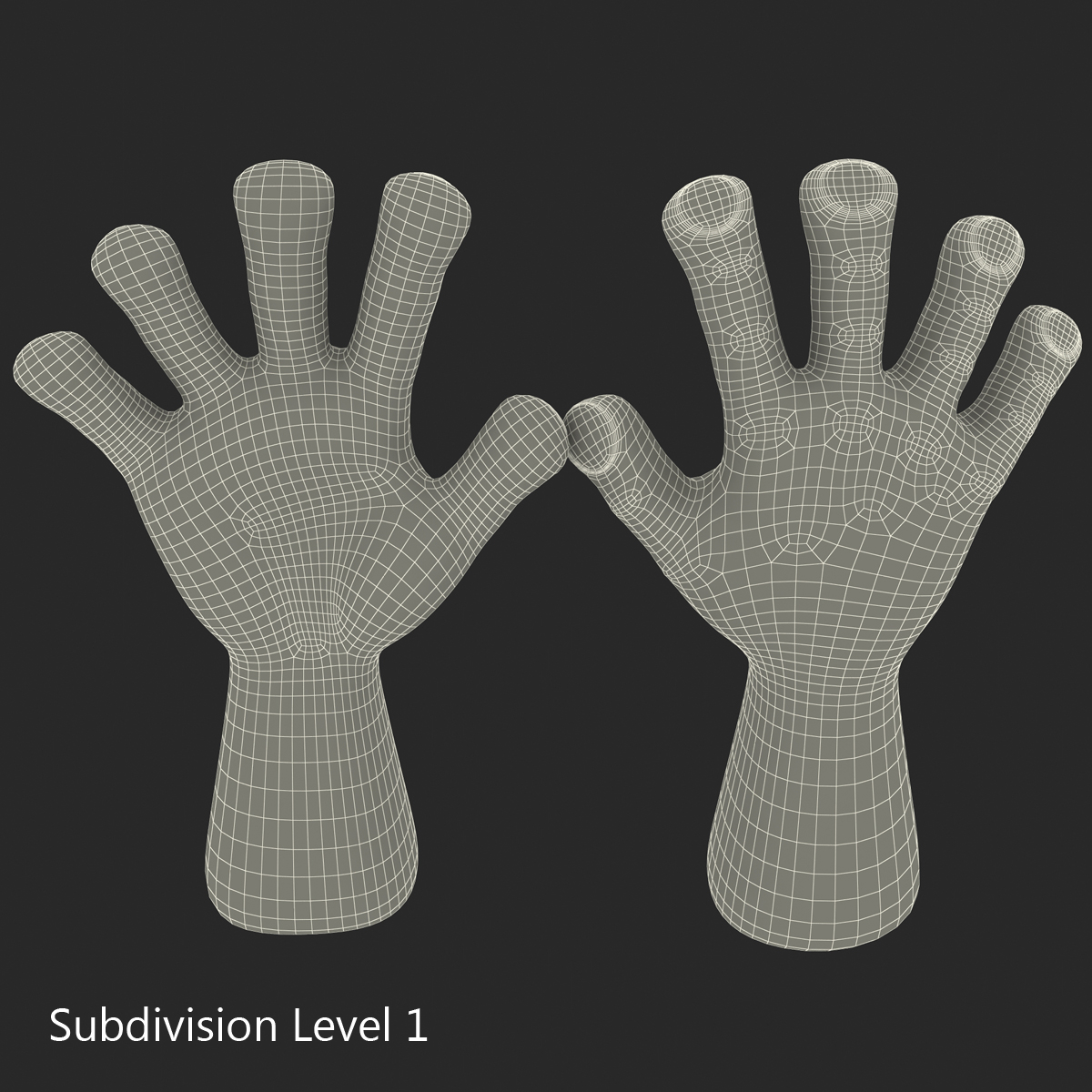 cartoon hand 3d model