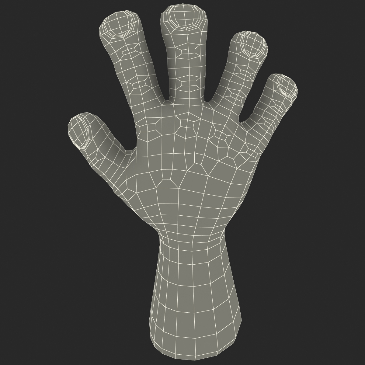 cartoon hand 3d model