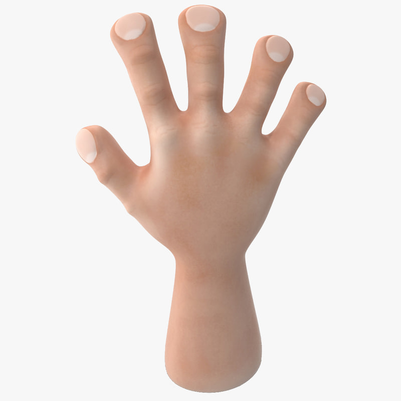 cartoon hand 3d model