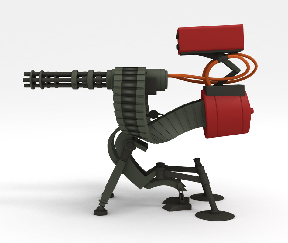 3d model of sentry gun