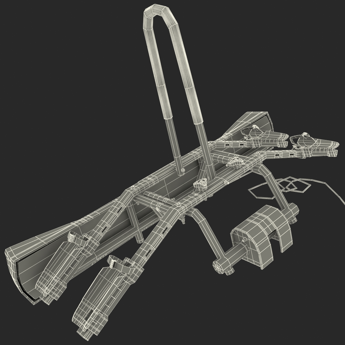 car trunk rack bicycle 3d model