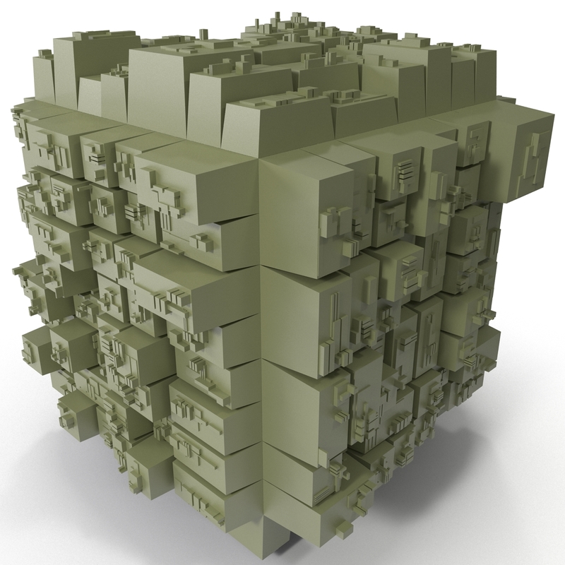 3d greeble square model
