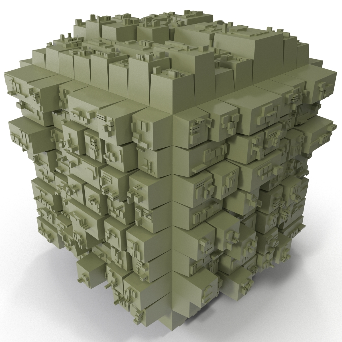 3d greeble square model