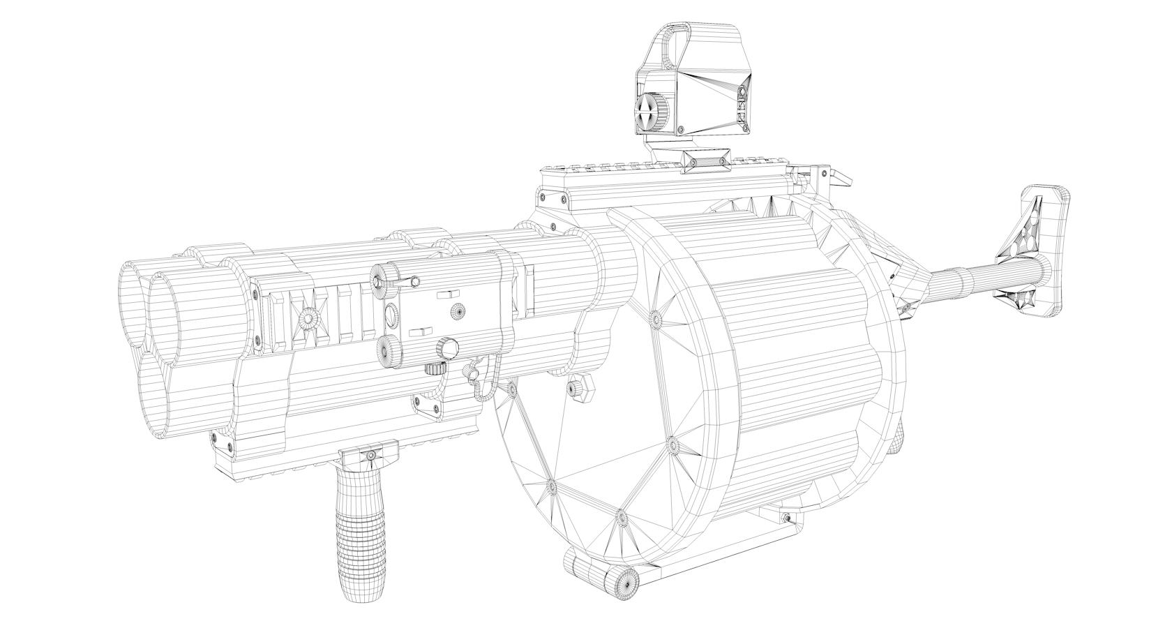 3d model grenade launcher