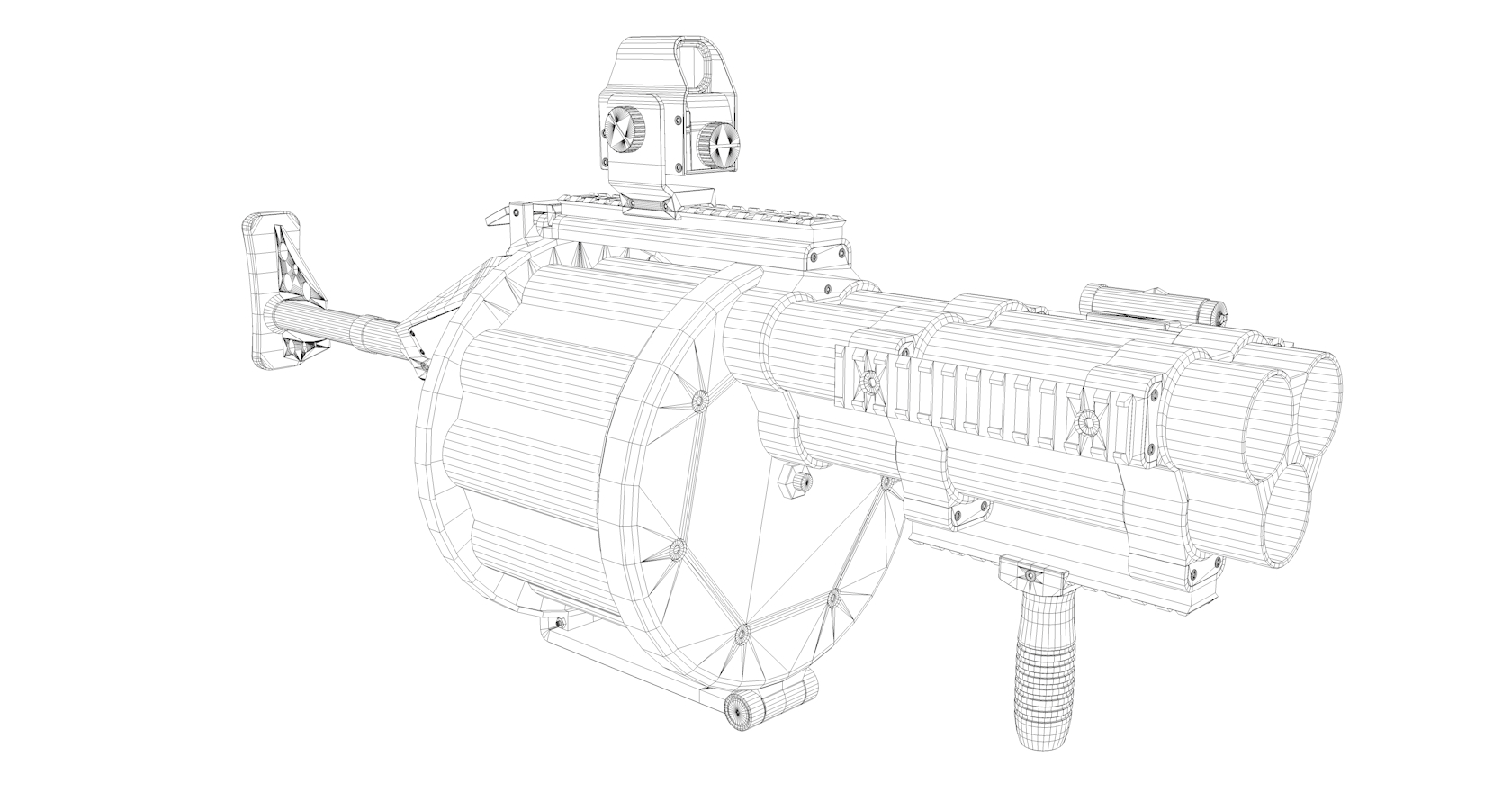 3d model grenade launcher