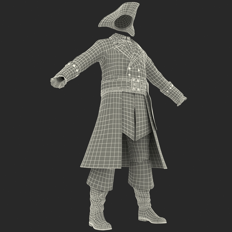 3d model pirate costume 2