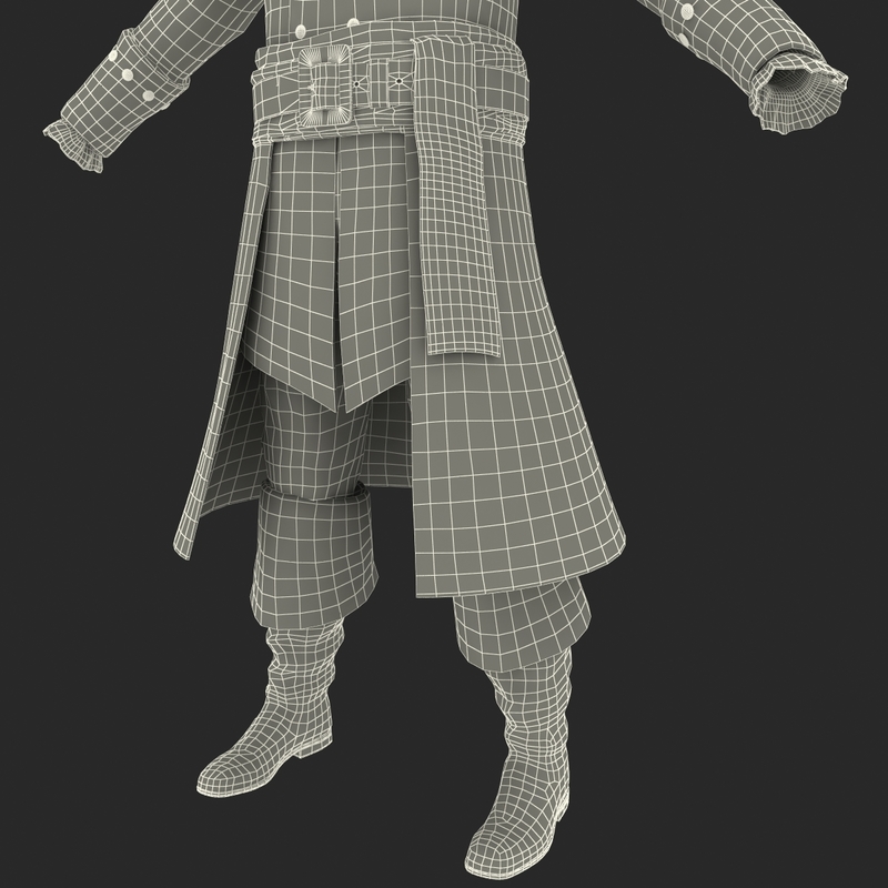 3d model pirate costume 2