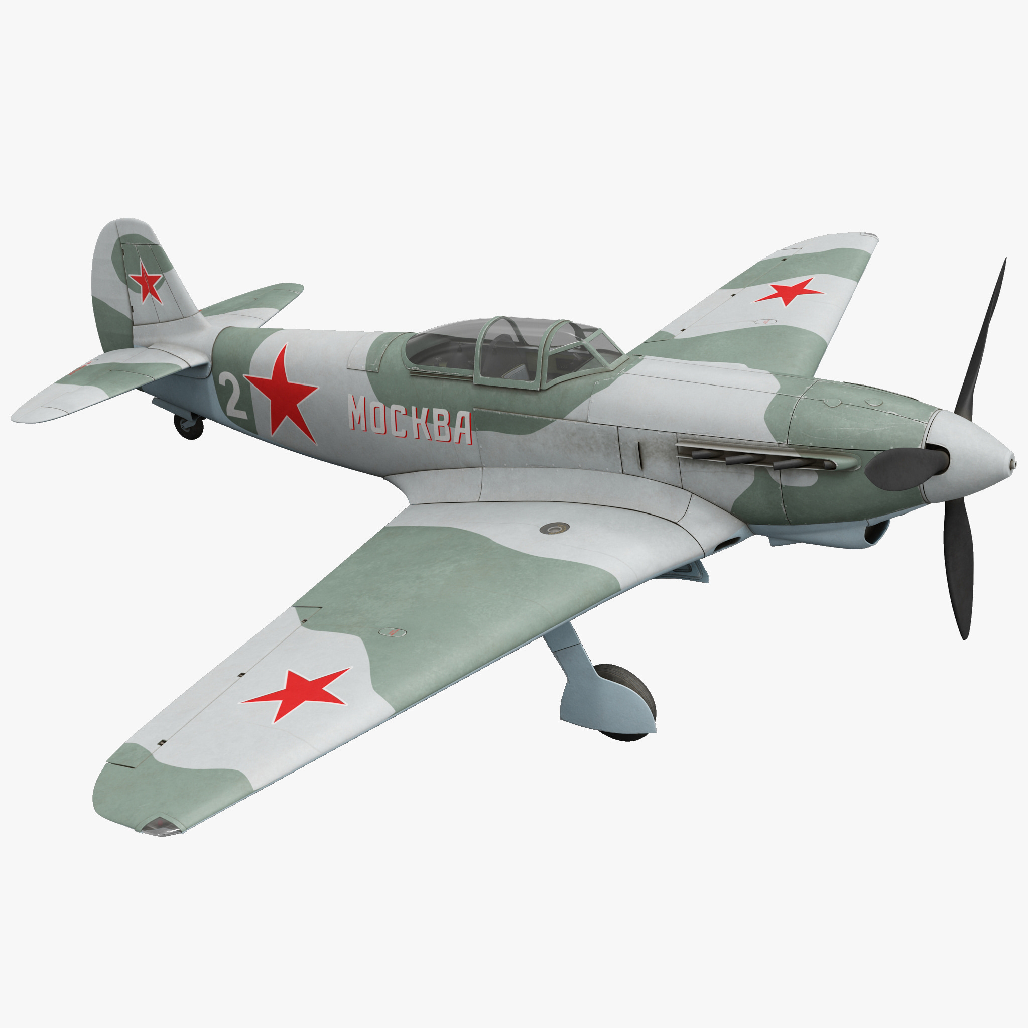 3d yakovlev yak-9 soviet world war model