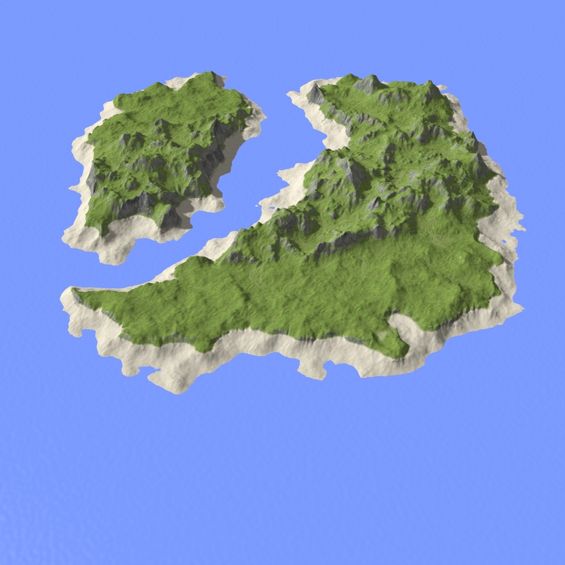 3d model of landscape island