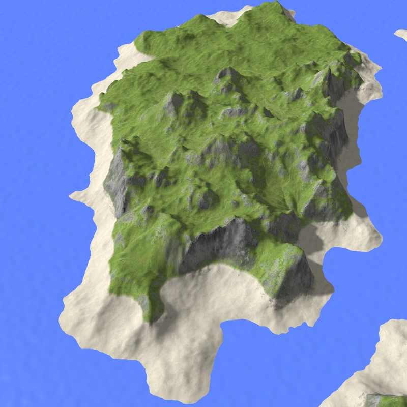 3d model of landscape island