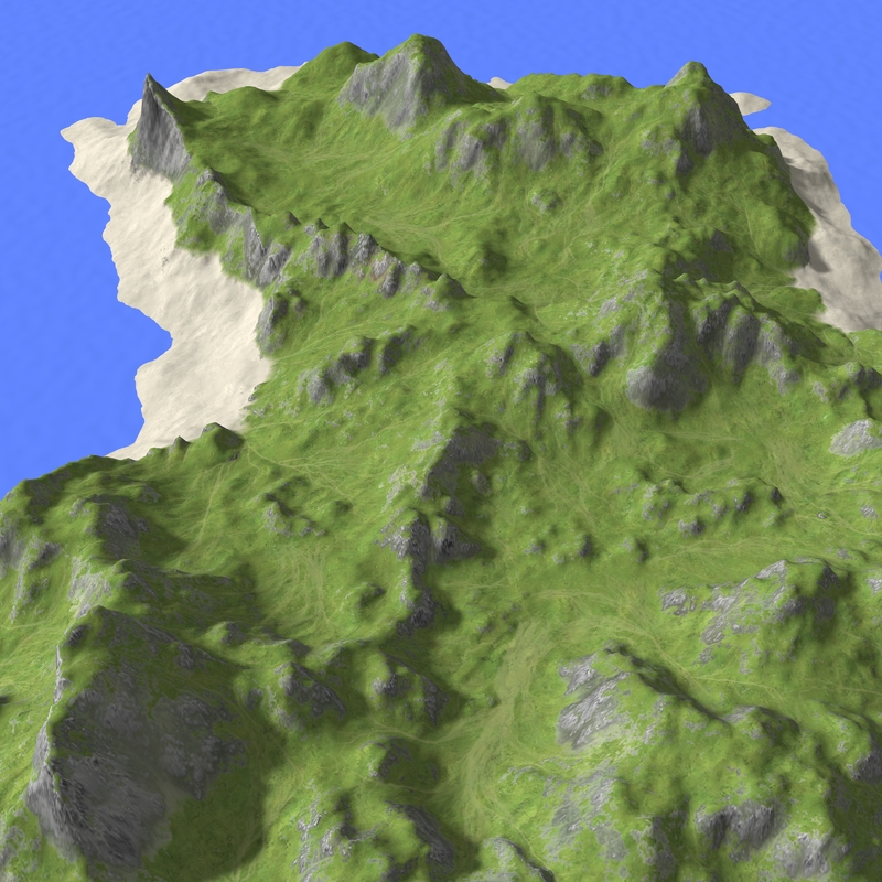 3d model of landscape island