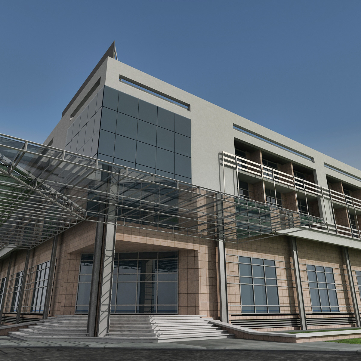 3dsmax modern building
