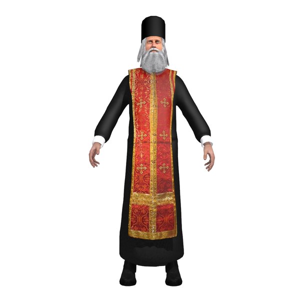 3d orthodox priest