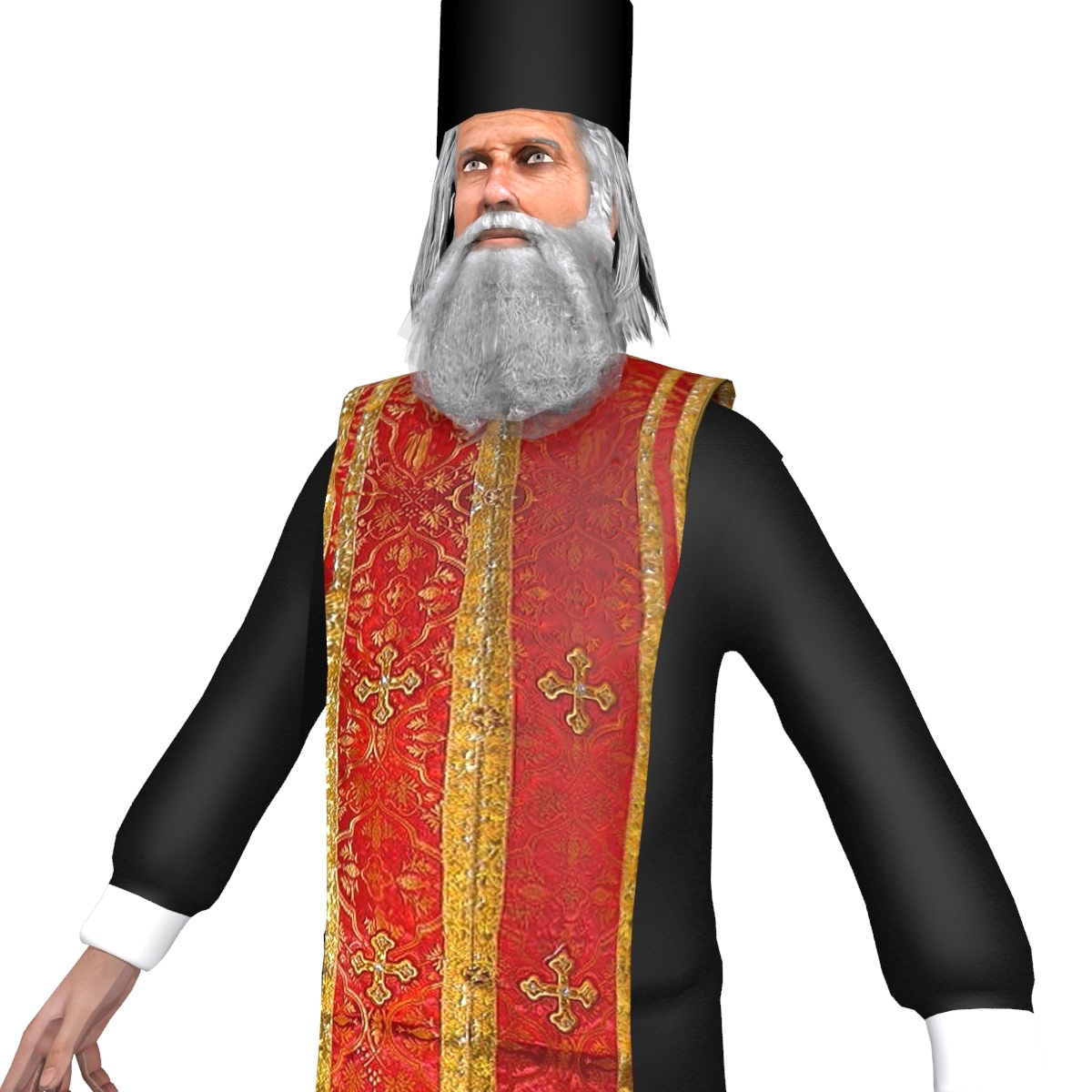 3d orthodox priest