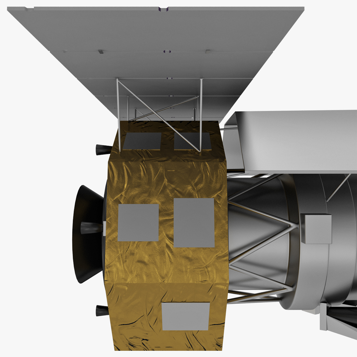 akari japan astronomy satellite 3d model