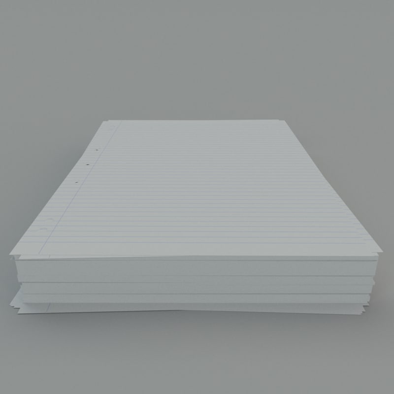 3ds max stack a4 lined paper