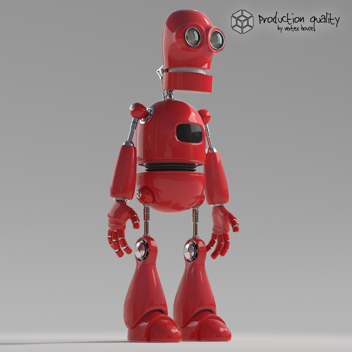 3d red robot