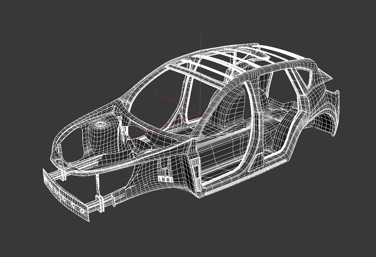 3d model car frame