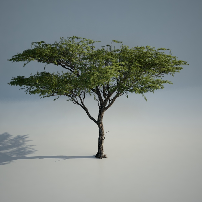 3d model tree acacia plant