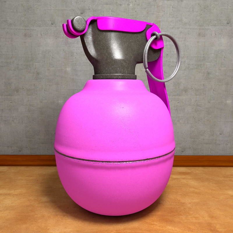 3d model fragmentation grenade