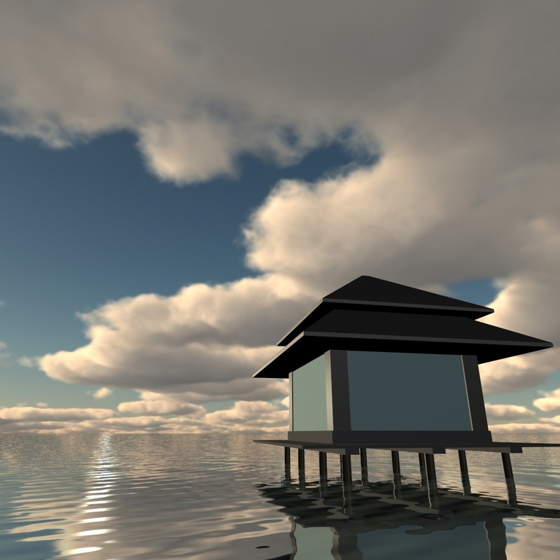 sky clouds 3d model