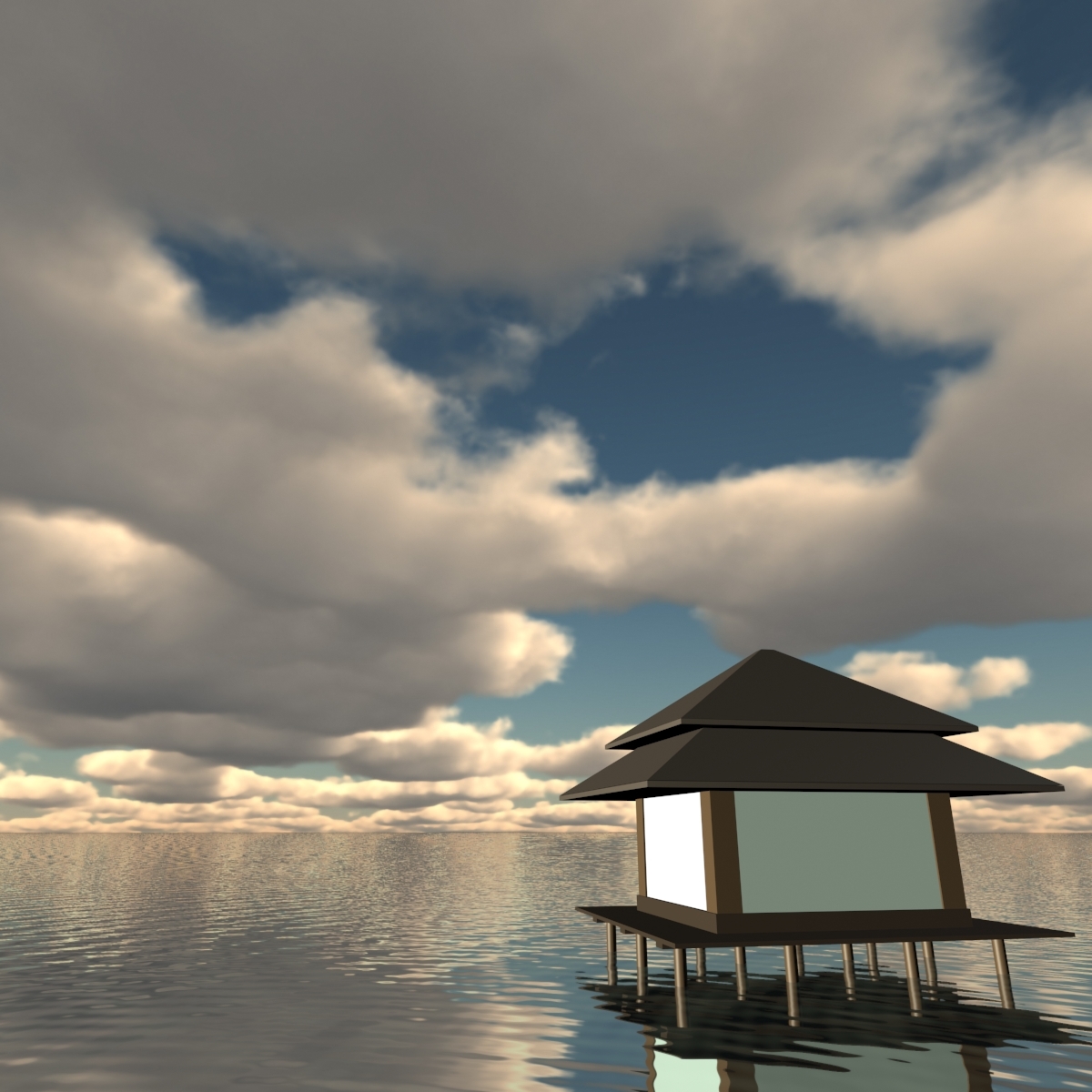 sky clouds 3d model
