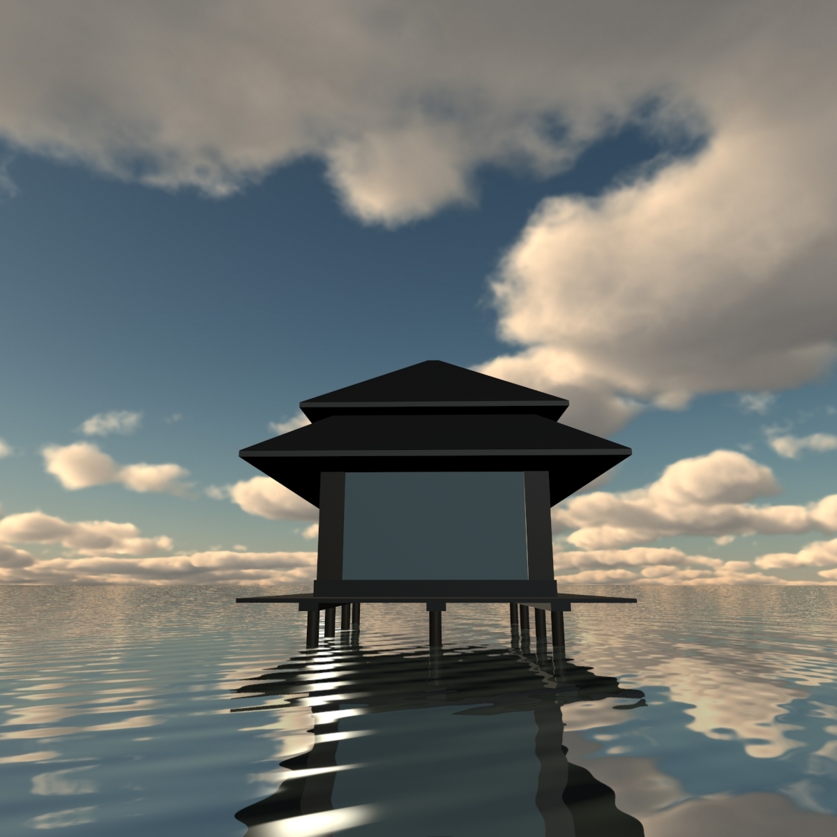 sky clouds 3d model