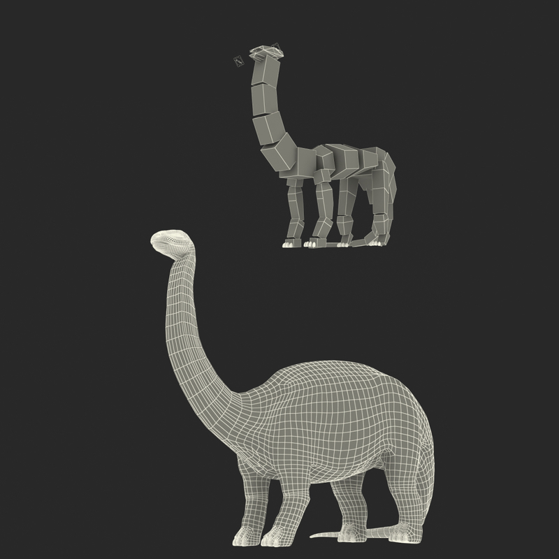 brontosaurus rigged 3d model
