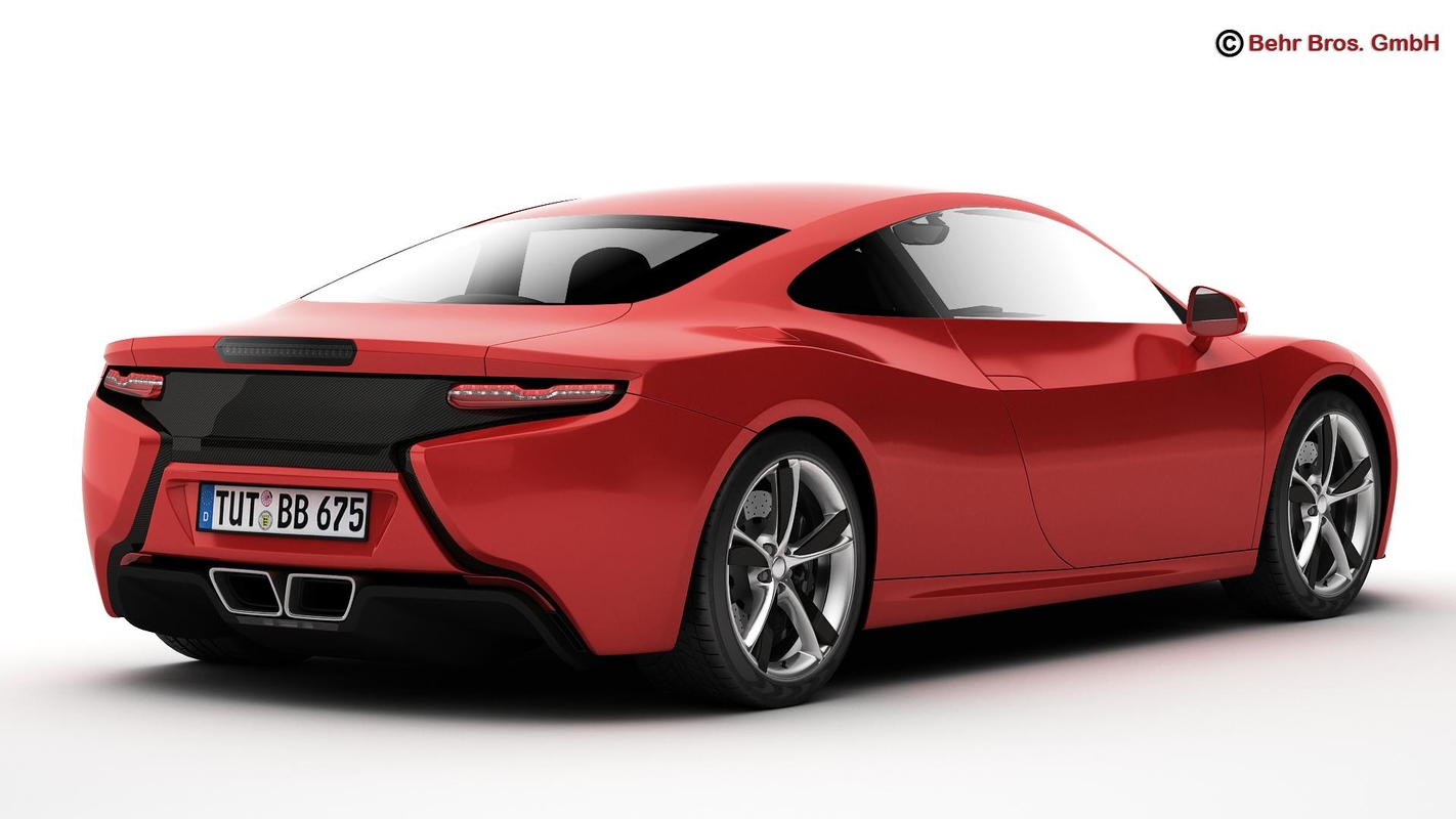 generic sports car 3d model