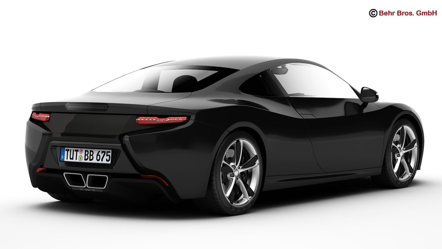 generic sports car 3d model
