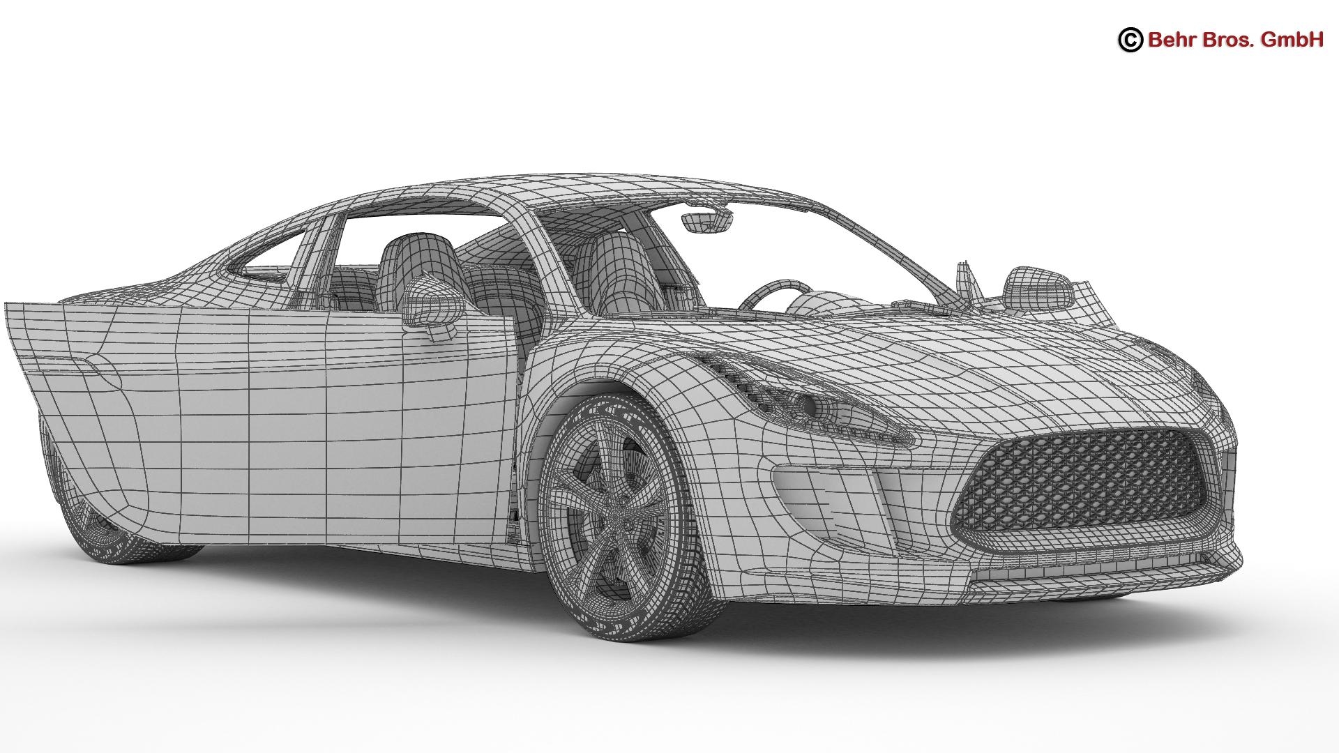 generic sports car 3d model