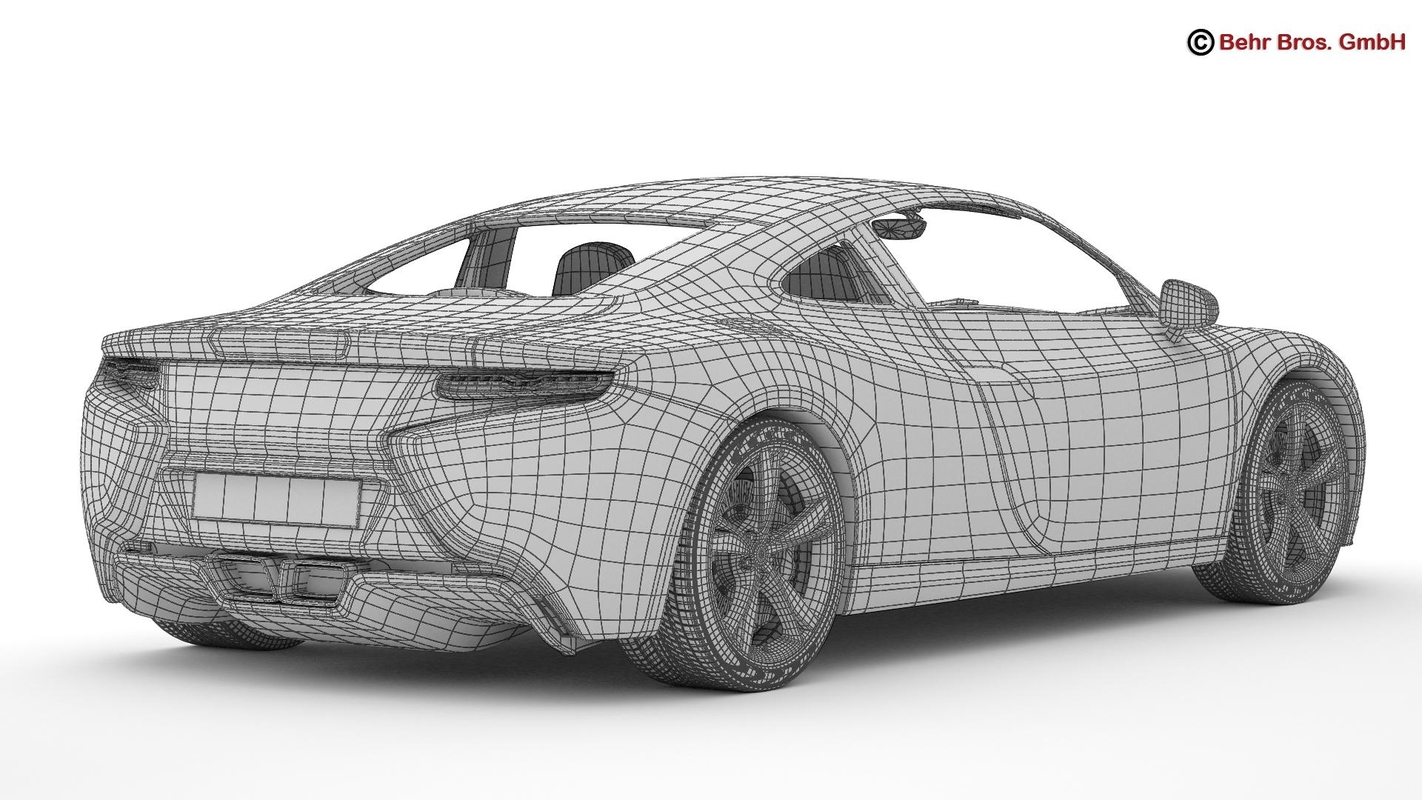 generic sports car 3d model
