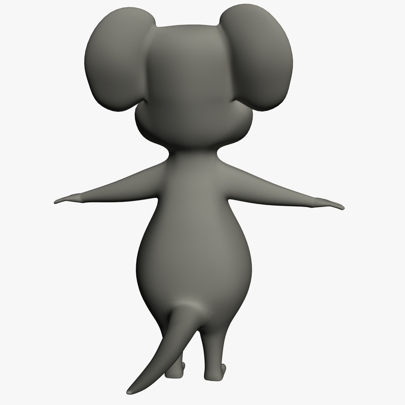 cartoon mouse 3d model
