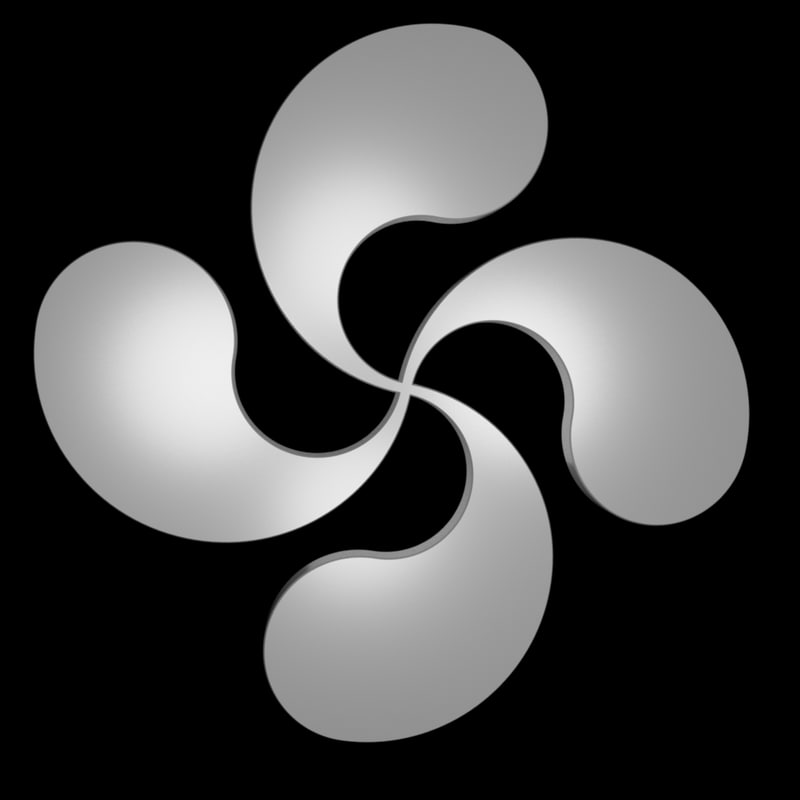 free lauburu basque cross 3d model