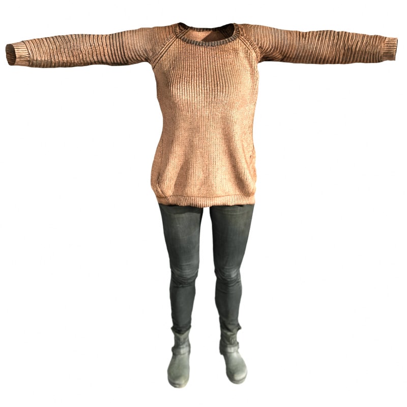 casual outfit 3d obj