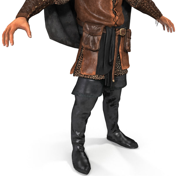 medieval thief rigged 3d model