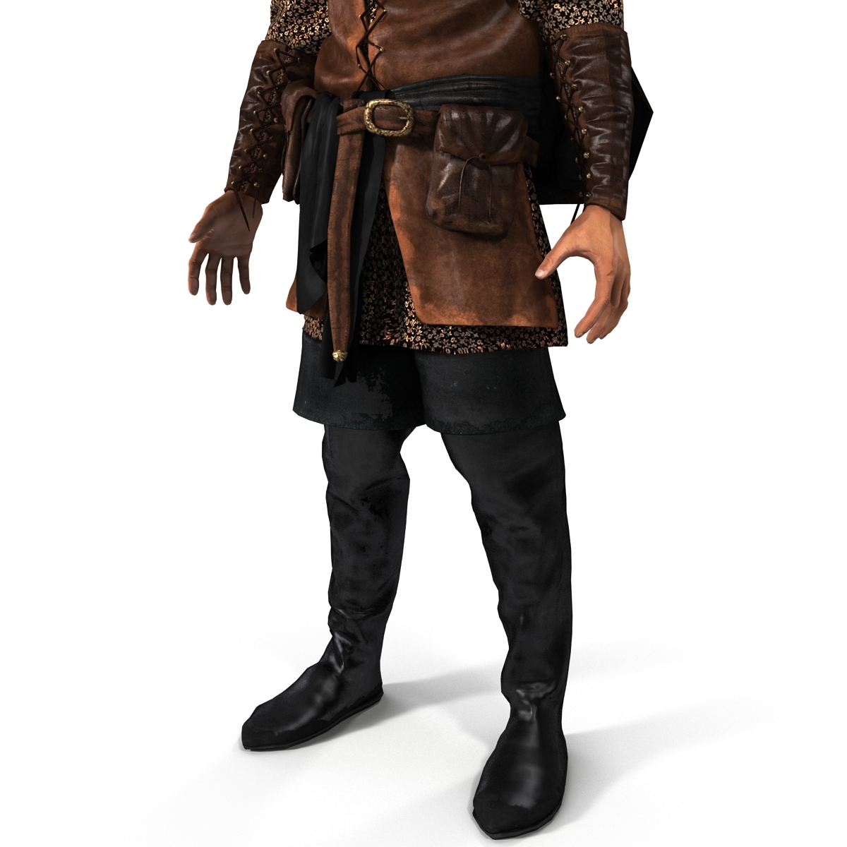 medieval thief rigged 3d model