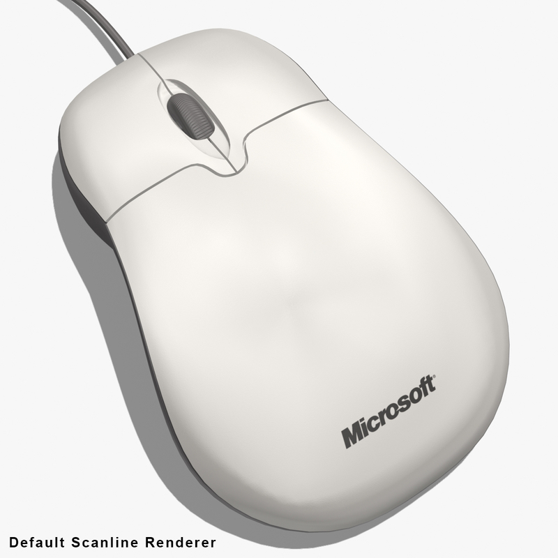 realistic microsoft mouse 3d model