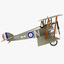british wwi biplane fighter 3d model